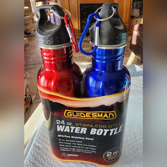 Guidesman | Kitchen | 2 Pack 24 Oz Stainless Steel Water Bottle ...
